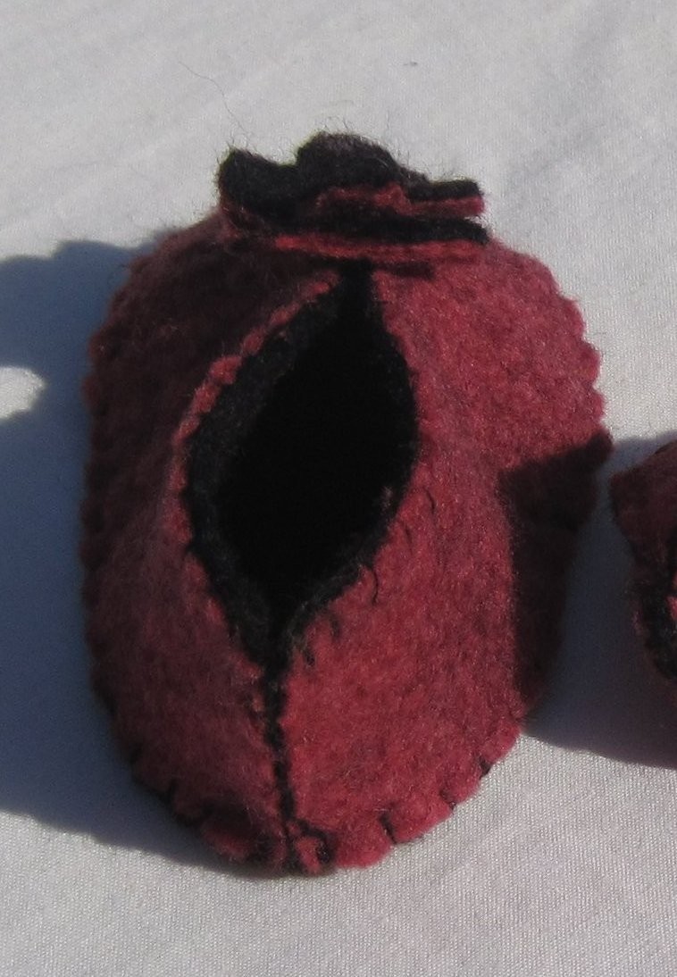 Pink Berry And Black Baby Girl Booties on Luulla